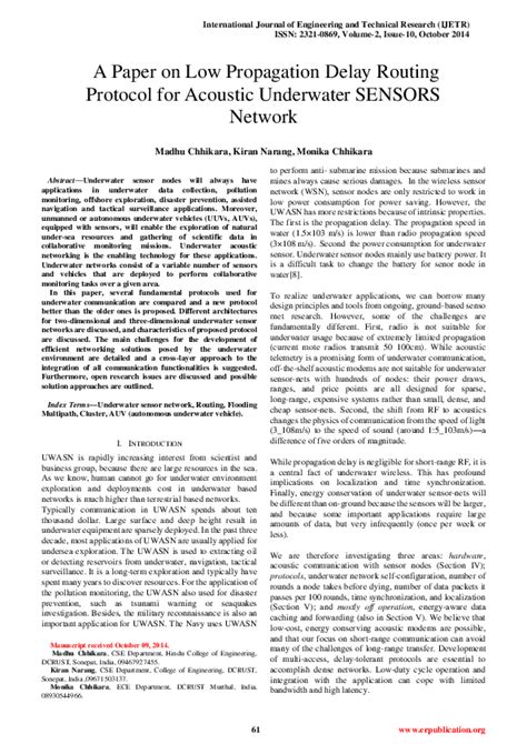 pdf a paper on low propagation delay routing protocol for acoustic underwater sensors network