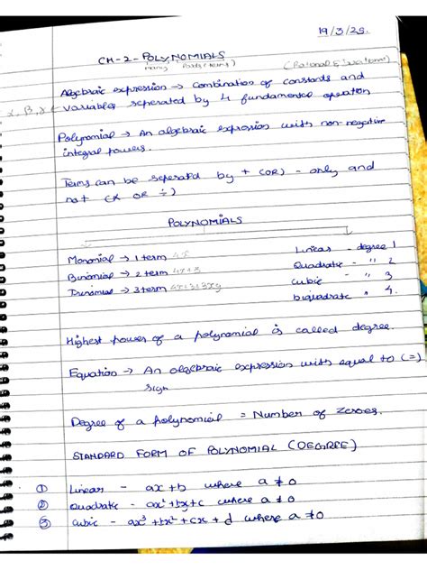 Ch 2 Polynomials 190325 Pdf