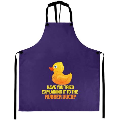 Rubber Duck Debugging Funny Coder Computer Programmer T Aprons Sold
