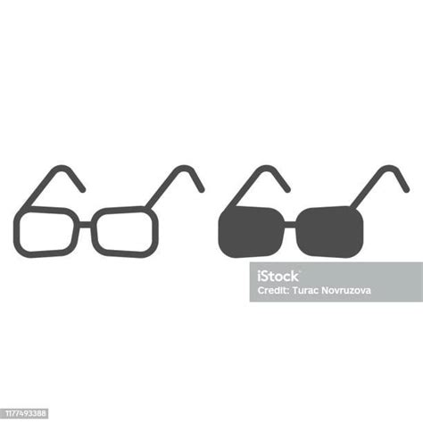 선글라스 라인과 글리프 아이콘 안경 벡터 그림은 흰색으로 격리되어 있습니다 웹 및 앱을 위해 디자인 된 액세서리 개요 스타일 디자인 Eps 10 10에 대한 스톡 벡터 아트