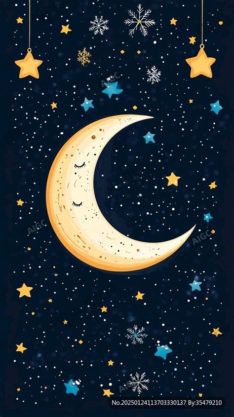 Ai创作图月色夜晚手绘插画 好睡眠插画 壁纸儿童卡通幻彩星星 创意星月 美好的夜晚插画 夜晚手绘插画背景 蓝月夜梦幻唯美奇幻 弯弯的月牙 爱做梦晚安睡眠手绘 手绘美丽的月光 蓝色系冷淡风童话