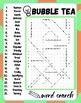 Bubble Tea Word Search Puzzle Bubble Tea Word Search Activities