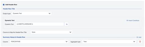 Creating Group Header Rows Assette Support