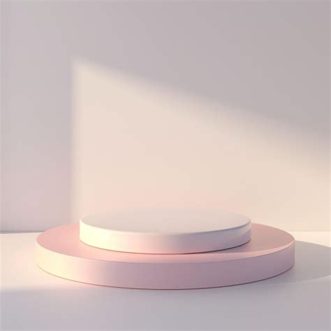 White Circular Object On White Surface Premium Ai Generated Image