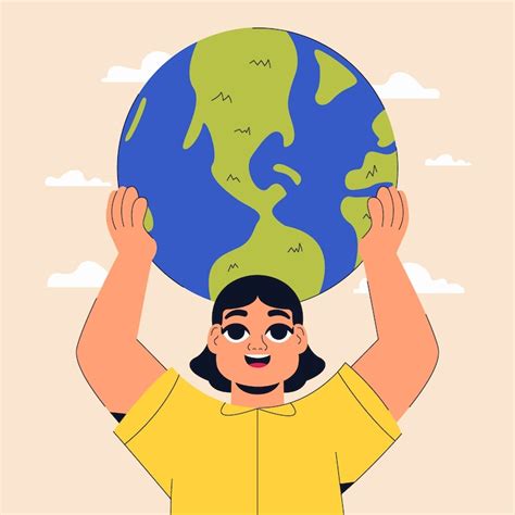 손으로 그린 환경 보호 그림 무료 벡터