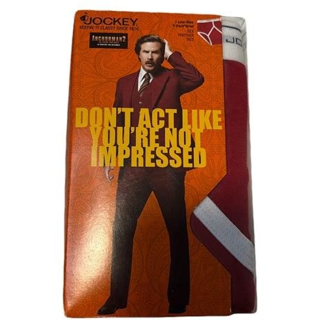Jockey Underwear And Socks Jockey Anchorman 2 Colab Ron Burgundy Sex Panther Red Low Rise