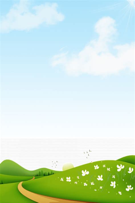 藍天 白雲 青草 綠地背景圖桌布手機桌布圖片免費下載 Pngtree