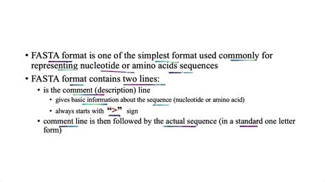 What Is Fasta Format Youtube