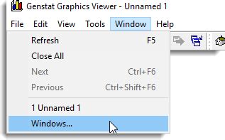 Window Menu Commands Genstat Knowledge Base 2024