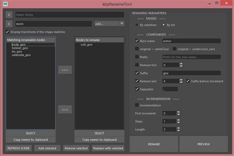 Kbprenametool For Maya Free Renaming Utility External Scripts Plugins Downloads For Maya
