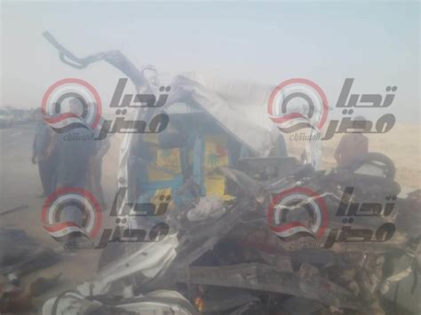 الميكروباص إتعجن 5 جثث و7 مصابين بحادث مروع على الكريمات في الجيزةصور