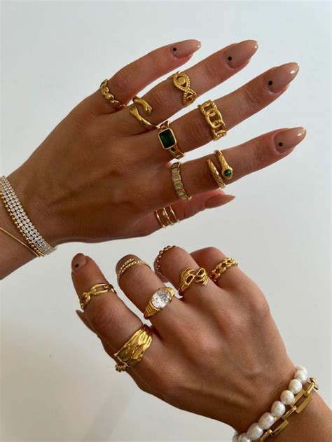 Gold And Daimond Multiple Ring Artofit