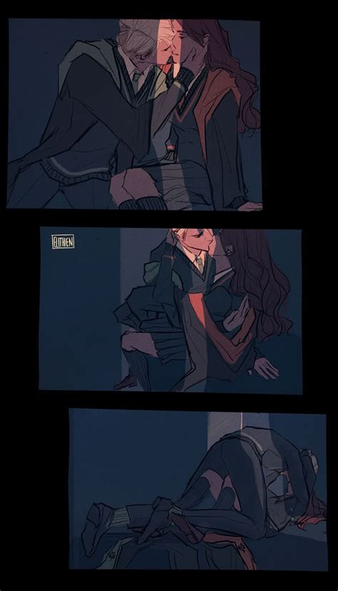 Dramione Collaboration The First Kiss Draco And Hermione Fanfiction