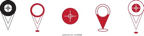 set map pin icons modern map stock vector royalty free 2220028585
