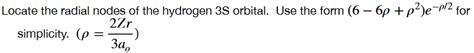 Solved Locate The Radial Nodes Of The Hydrogen 3s Orbital