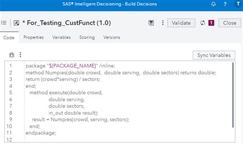 Creating Custom Functions In Sas Intelligent Decisioning