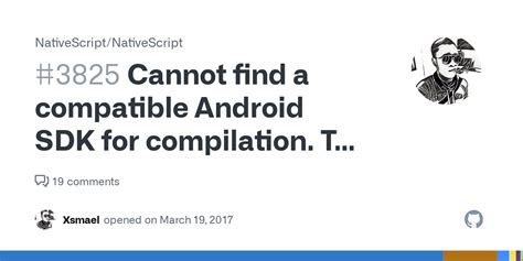 Cannot Find A Compatible Android Sdk For Compilation To Be Able To Build For Android Install
