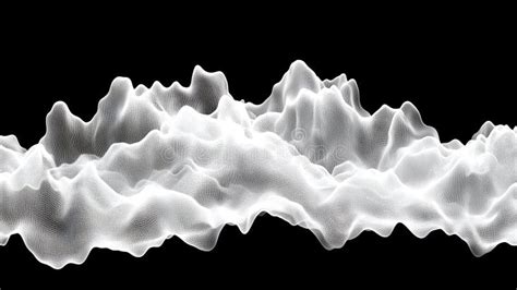 Abstract White Wave Pattern On A Black Background Creating A Dynamic