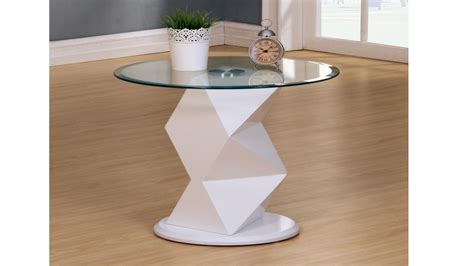 White High Gloss Glass Coffee Side Console Table Homegenies