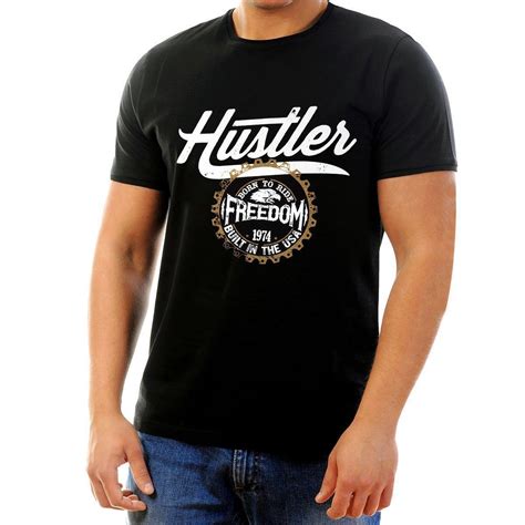 Mens Officially Licensed Hustler Hst 540 Born To Ride Freedom Black
