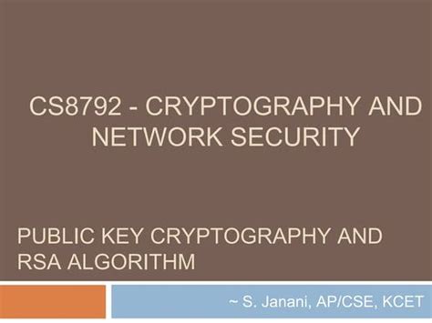 Rsa Algorithm Pptx