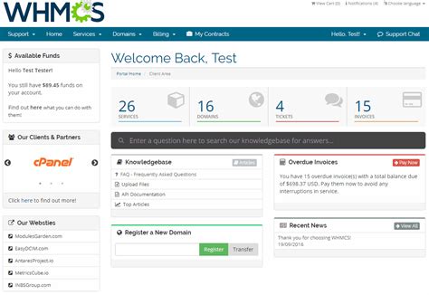 Client Area Designer For WHMCS WHMCS Marketplace