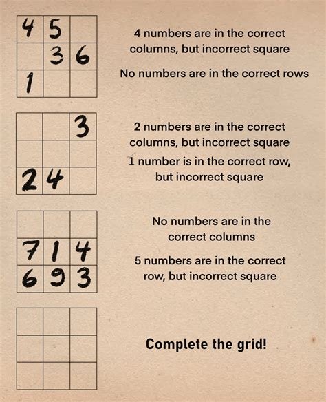 Grid Based Mastermind Like Rpuzzles