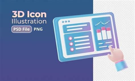 Premium Psd 3d Render Of Gradient Computer Folder Files Illustration