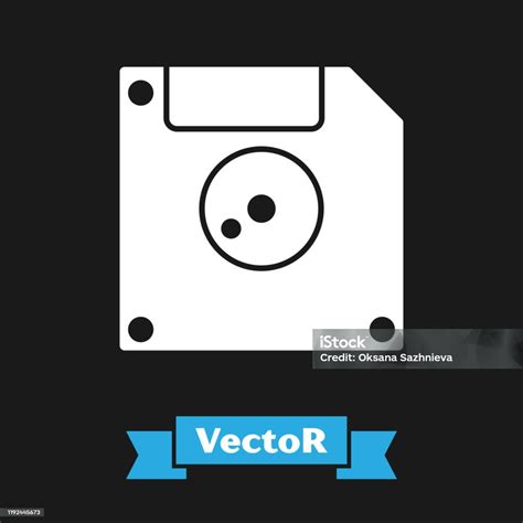검정 색 배경에 격리 된 컴퓨터 데이터 저장 아이콘용 흰색 플로피 디스크 디스켓 기호입니다 벡터 일러스트레이션 0명에 대한 스톡