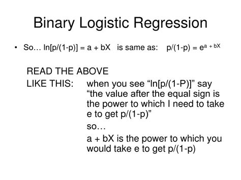 Ppt Binary Logistic Regression Powerpoint Presentation Free Download