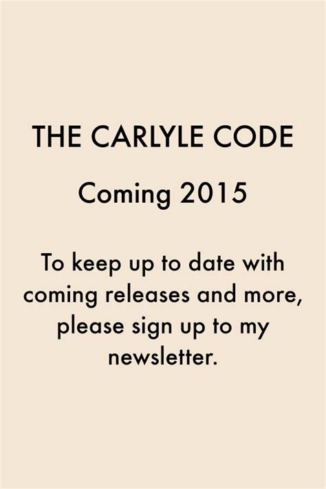 The Carlyle Code Cathryn Hein