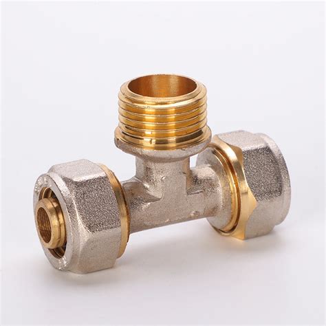 Brass Male Tee Multilayer Pex Compression Fittings Pipe Fitting And