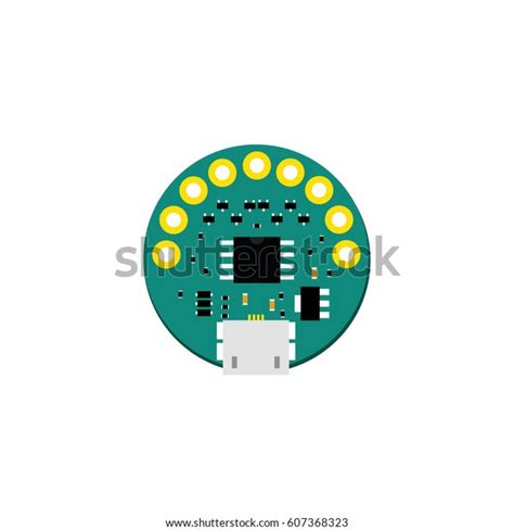 Diy Electronic Mini Board Microcontroller Stock Vector Royalty Free 607368323 Shutterstock