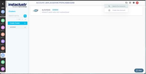 Feature Update Account Search Instaclustr