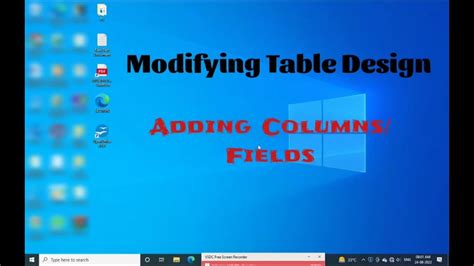 OpenOffice Base Modifying Table Design Adding Columns Fields YouTube