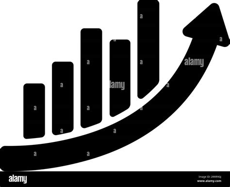Growth Chart Business Growth Vector Icon Illustration Stock Vector