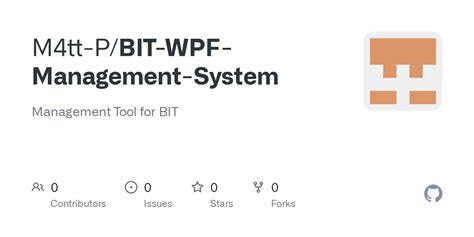 Github M4tt Pbit Wpf Management System Management Tool For Bit