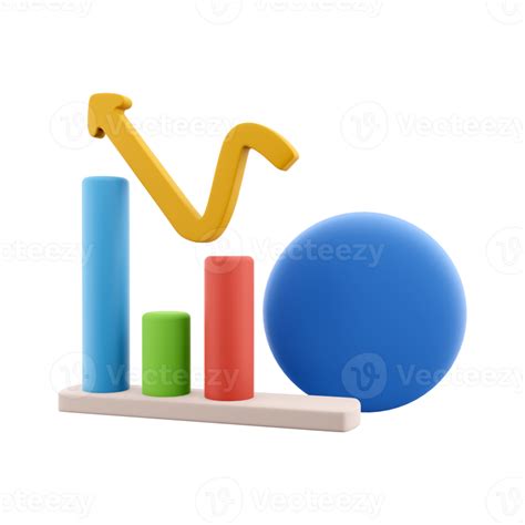 3d representación reloj y color gráficos señalando arriba icono 3d hacer gráfico y en punto