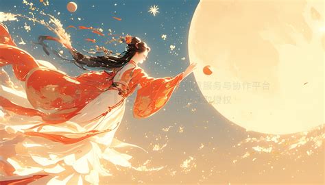 插画ai数字艺术 新中式中秋插画嫦娥奔月 Ai平面元素免费下载 Png格式 4032像素 编号70832789 千图网