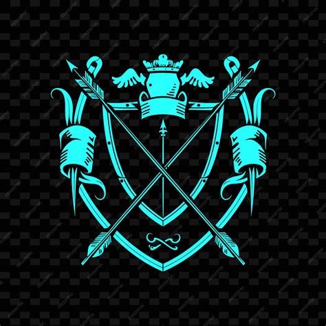 Premium Psd Medieval Archer Guild Emblem Logo With Crossbow And Bolt For Creative Tribal