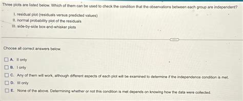 Solved Three Plots Are Listed Below Which Of Them Can Be Chegg