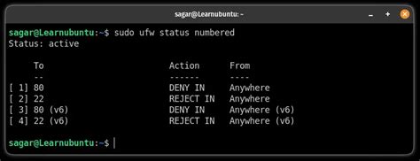 Using UFW Firewall Commands In Ubuntu