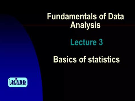 PPT Fundamentals Of Data Analysis Lecture Basics Of Statistics PowerPoint Presentation ID