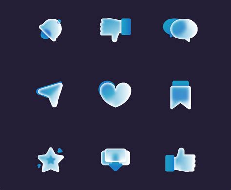 Glassmorphism Social Media Icons Vector Art And Graphics