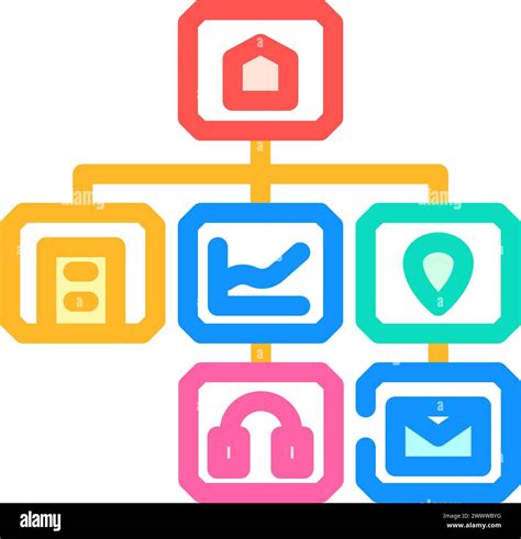 Information Architecture Ux Ui Design Color Icon Vector Illustration