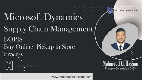 Microsoft Dynamics Supply Chain Management Mahmood Ul Hassan