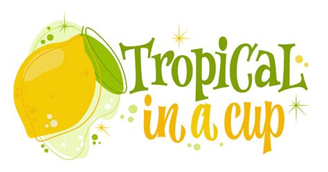 트로피컬 인 어 컵 대담하고 경쾌한 레터링이 돋보이는 장난기 넘치는 타이포그래피 장식 요소에는 레몬과 밝은 스플래시가 포함됩니다 기쁨으로 가득 찬 쾌활한 여름 분위기를