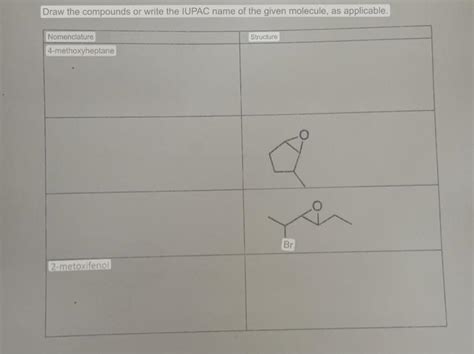 Solved Draw The Compounds Or Write The IUPAC Name Of The Chegg Com