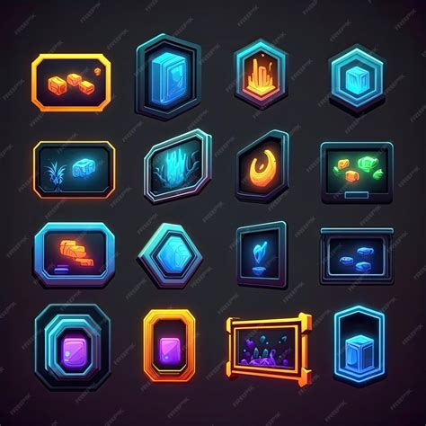 Premium Photo Template Rectangle Frame Game Ai Generated Border App Menu Square Board Template