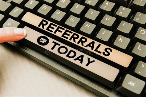 Conceptual Display Referrals Business Concept Act Action Or An Instance Of Referring To